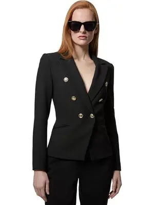 Karen Millen Petite Tailored Military Blazer - Black