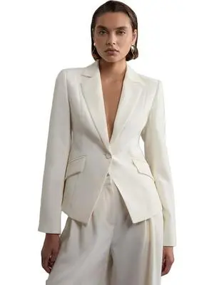 KAREN MILLEN Tailored Crepe Blazer Jacket