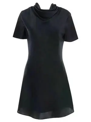 Staud Iris Cowl-neck Mini Dress - Black
