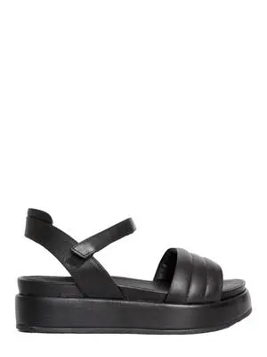 STUDIO CHOFAKIAN Quilted Platform Sandals - Black
