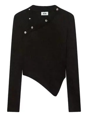 GCDS Button-Embellished Knit Top