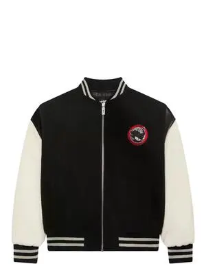 Gcds Logo-patch Bomber Jacket - Black
