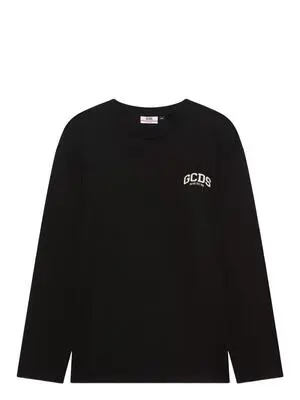 Gcds Logo-print Long-sleeve T-shirt - Black