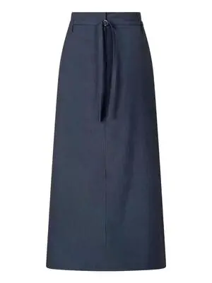 STUDIO TOMBOY Ripstop Belted Long Skirt - Blue