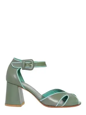 STUDIO CHOFAKIAN Paris-brest Block Heel Sandals - Green