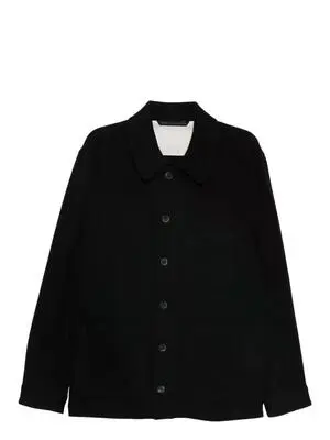 FORME D'EXPRESSION Buttoned Wool-blend Jacket - Black