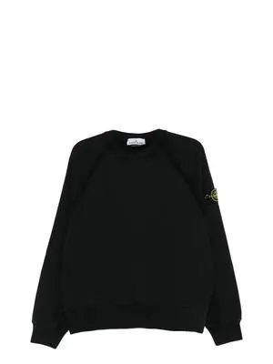 Stone Island Compass-motif Sweatshirt - Black