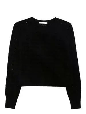 Cecilie Bahnsen Openwork Knit Sweater - Black