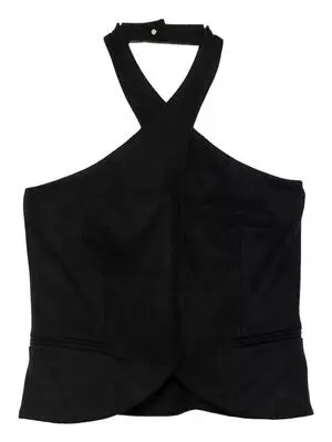 Giorgio Armani Halterneck Top - Black