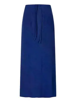 STUDIO TOMBOY Back-slit Long Skirt - Blue