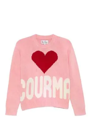 MC2 SAINT BARTH Kila Courma Heart Knit Sweater - Pink