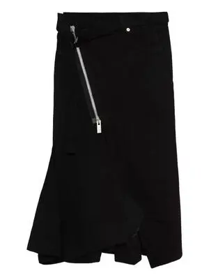 Sacai Zip-detail Skirt - Black