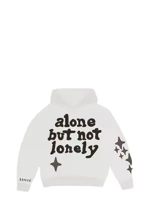 BROKEN PLANET Graphic Print Hoodie - White