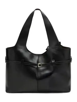 Manu Atelier Medium Cambon Cabas Shoulder Bag - Black
