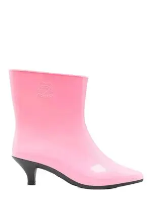 Fiorucci Pointed Kitten Heel Boots - Pink