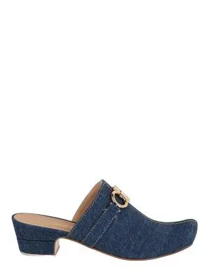 FERRAGAMO Phobos Denim Mules - Blue