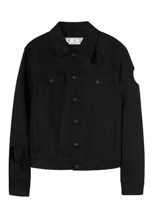 Off-White Meteor Slim Denim Jacket - Black
