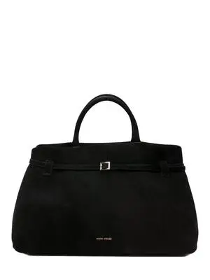 Manu Atelier Le Cambon 35 Suede Tote Bag - Black