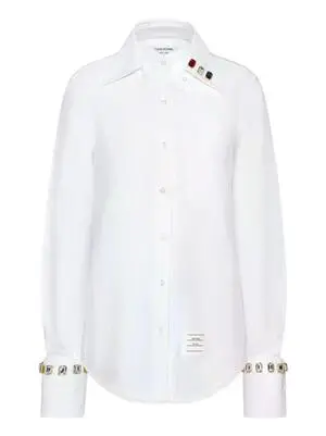 Thom Browne Swarovski-crystal Oxford Shirt - White