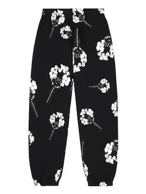 DENIM TEARS Hardies Tears Fist Wreath Open Hem Sweatpants - Black