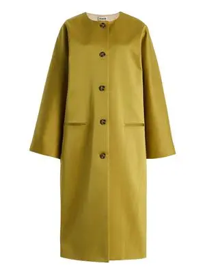 Staud Liz Satin Coat - Yellow