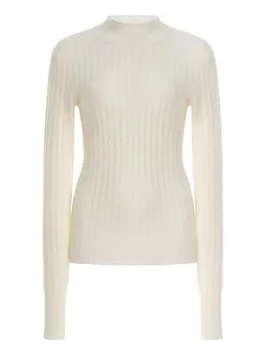 CORDOVA Soleil Cable-Knit Merino Wool Top