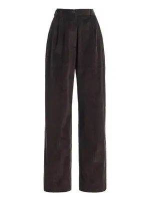 THE FRANKIE SHOP Norstrand Corduroy Straight-leg Trousers - Brown
