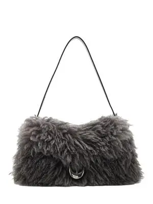 Staud Harlow Faux Fur Bag - Grey