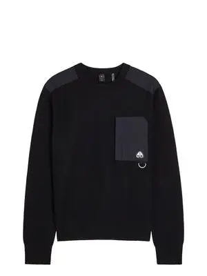 Moose Knuckles Panelled Knit Sweatshirt - Black