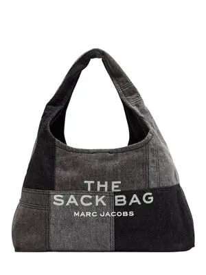 Marc Jacobs The Sack Patchwork Denim Shoulder Bag - Black