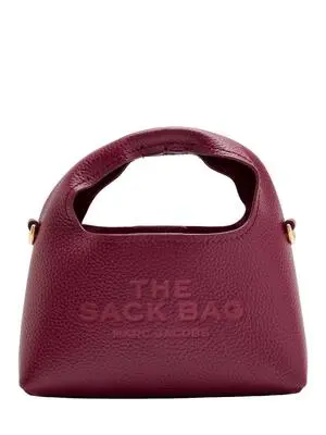 Marc Jacobs The Sack Micro Leather Top Handle Bag - Burgundy