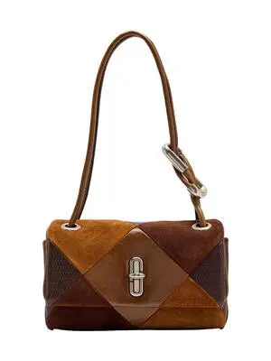 Marc Jacobs The Mini Dual Patchwork Shoulder Bag - Brown
