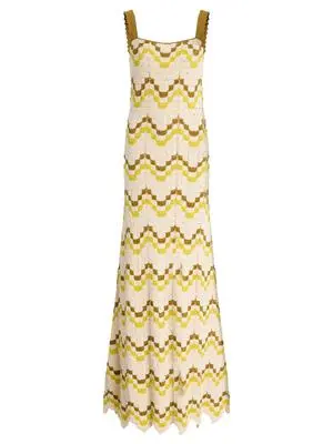 Escvdo Marea Crocheted Maxi Dress - Ivory