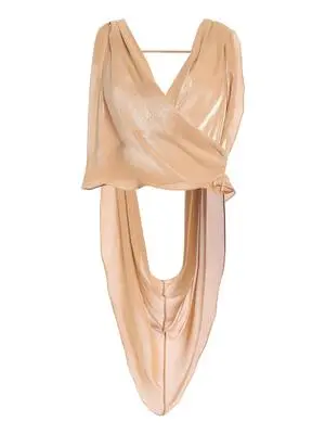 SEV Draped Satin Top - Neutral