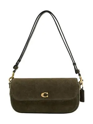 COACH Brook Suede Shoulder Bag - Olive