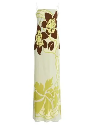 Sir The Label Amaia Floral Silk Maxi Slip Dress - Multi