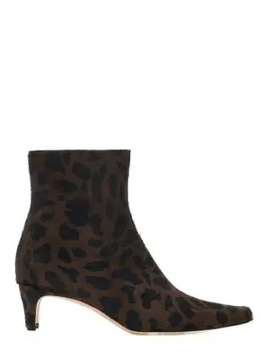 Staud Wally Leopard-print Ankle Boots - Animal