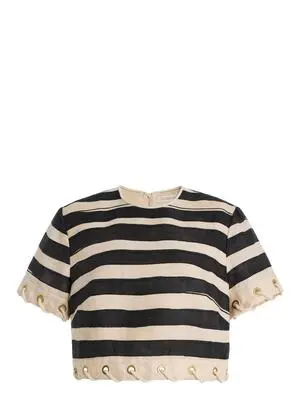 Zimmermann Rebellion D Linen Rope Top - Stripe