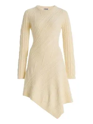 Staud Eva Wool-blend Mini Sweater Dress - Ivory