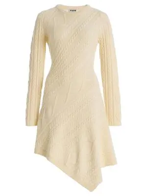 Staud Eva Wool-blend Mini Sweater Dress - Ivory