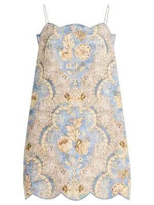 Zimmermann Daylight Scalloped Mini Dress - Multi