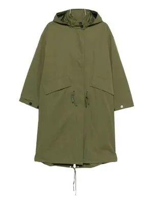 Closed Cotton And Nylon Parka Coat - Green