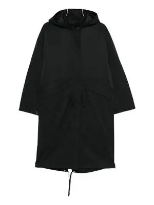 Closed Cotton And Nylon Parka Coat - Black
