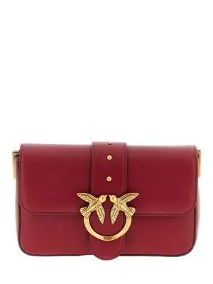 Pinko Mini Love Slouchy Small Shoulder Bag - Red