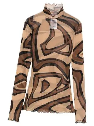 Emilio Pucci Printed Midi Dress - Golden