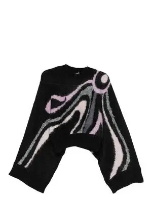 Emilio Pucci Wool Graphic Printed Sweater - Black