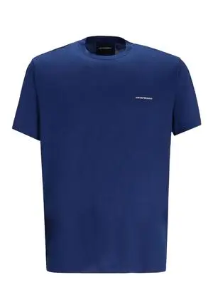 Emporio Armani Logo Cotton Blend T-shirt - Clear Blue