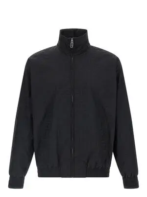 Fendi Ff Nylon Bomber Jacket - Black