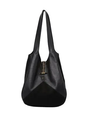 Chloé Leather Hobo Bag - Black