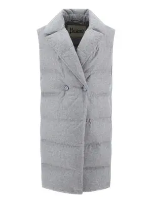 Herno Padded Long Gilet Coat - Gray